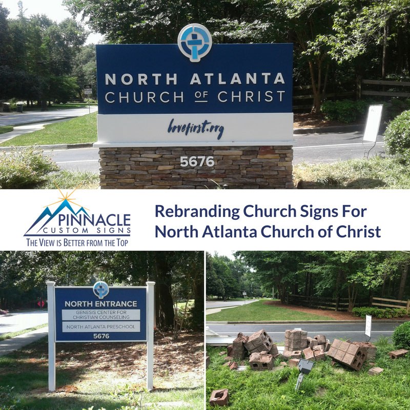 Rebranding Signage for North Atlanta Church of Christ