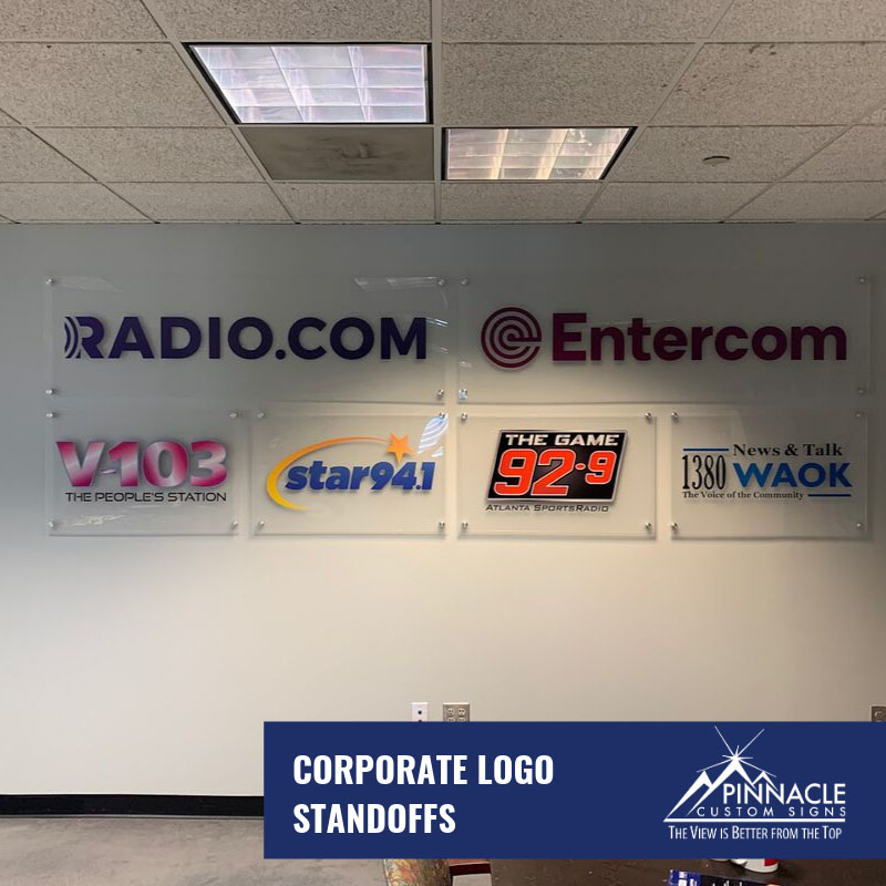 Why do we use standoffs on custom signs?