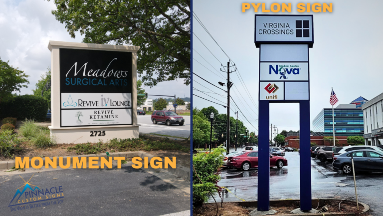 Monument Signs vs Pylon Signs: Know Their Differences